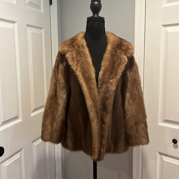 Sloan Furs | Jackets & Coats | Vintage Brown Minx Fur Jacket Mob Wives ...